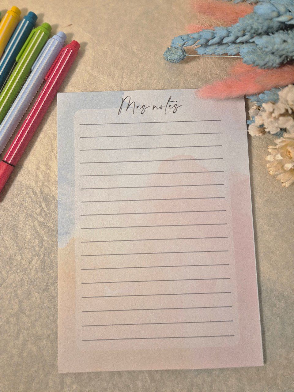 Bloc note "mes notes" - Lescreationsdejune